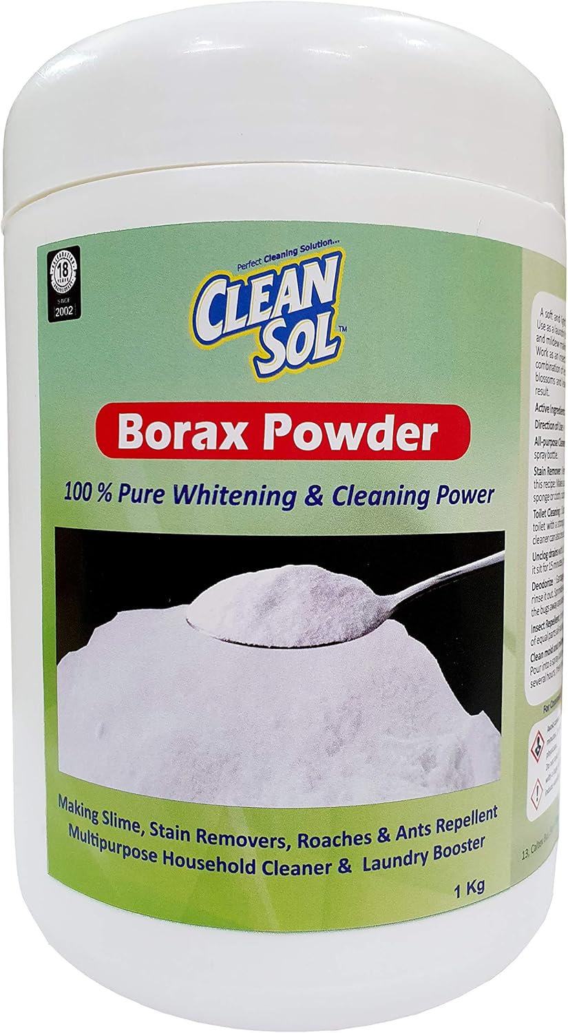 Cleansol Borax Powder for Whitening, Cleaning & Making Slime - 1 Kg ...