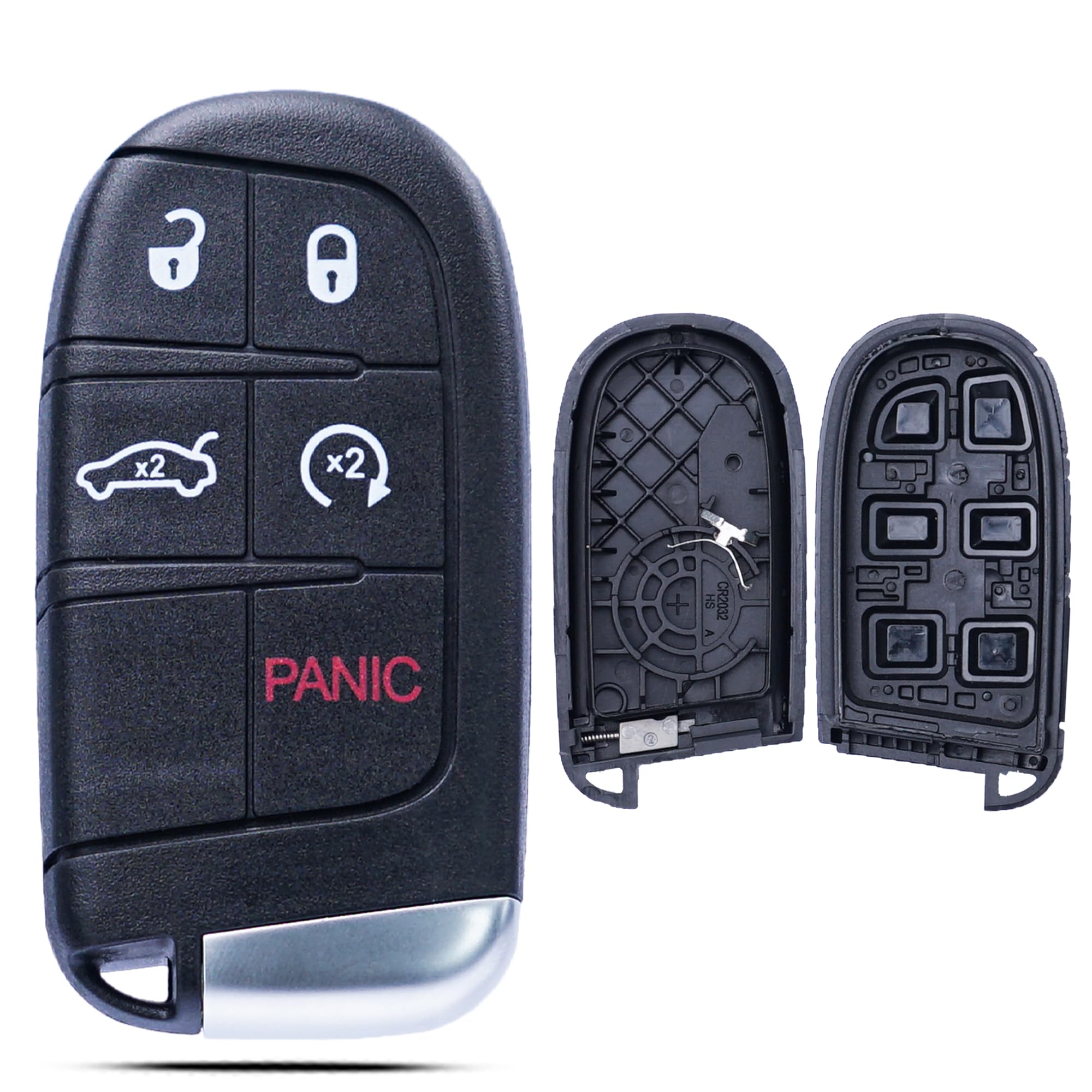 SUPALAND Key Fob Shell Case Replacement Fits for Jeep Grand Cherokee Compass Dodge Dart Durango ...