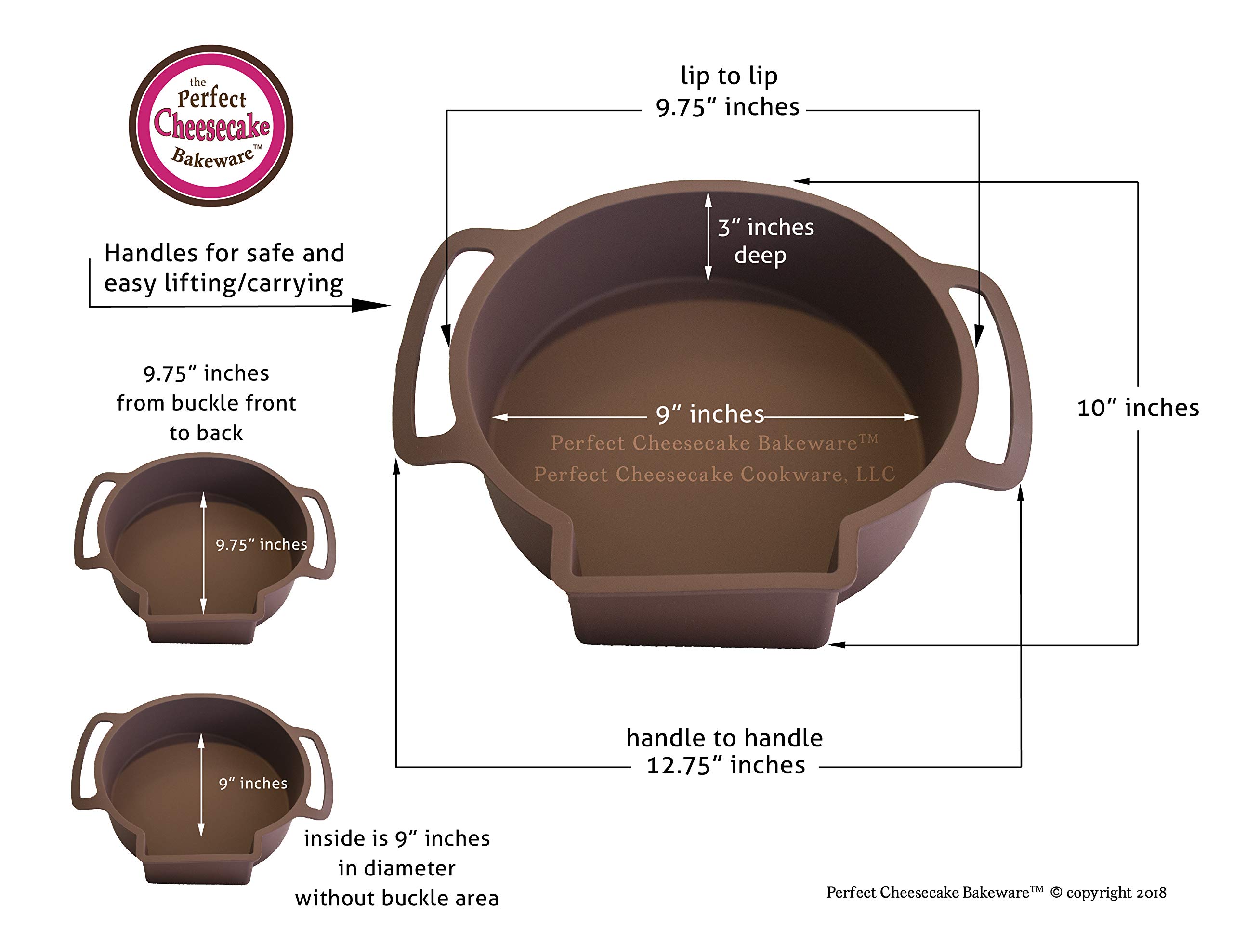 Perfect Cheesecake Water Bath Pan | Silicone | For Standard 9 ...