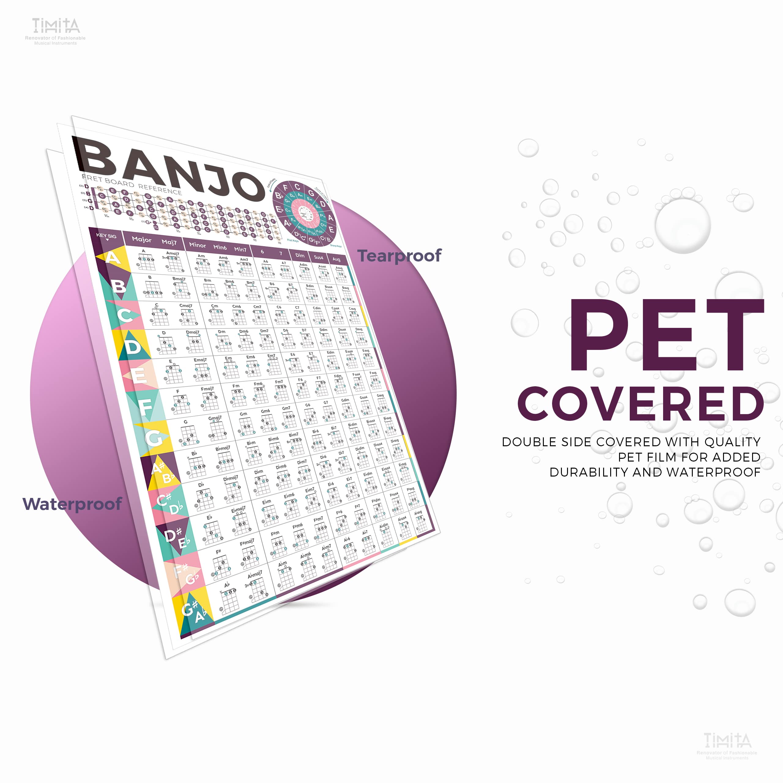Mua Banjo Chord Chart Poster with Essential Banjo Chords, Banjo ...