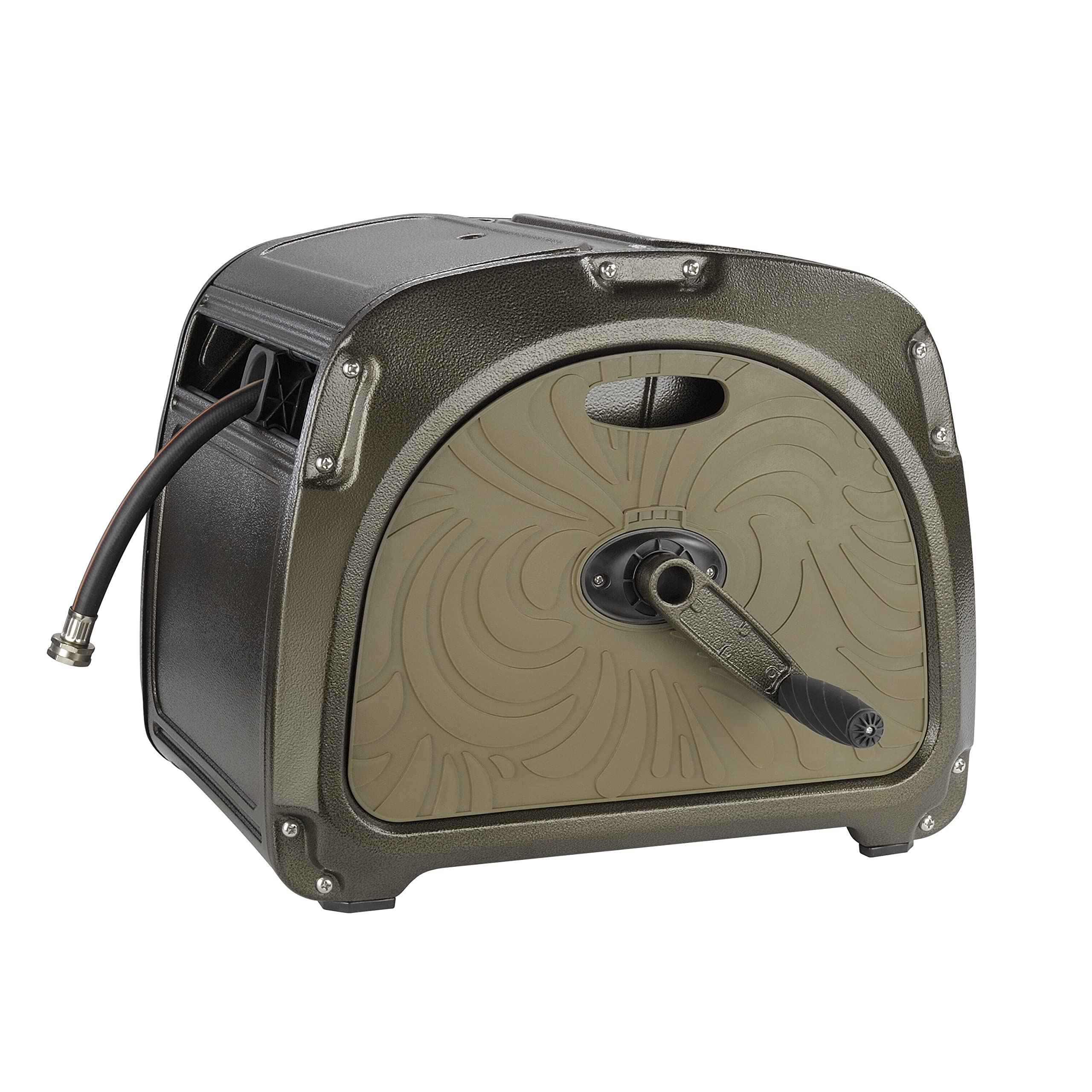 Giraffe Tools SW5-100ft Metal Hose Reel Box, 100 ft Rubber Hose Garden ...