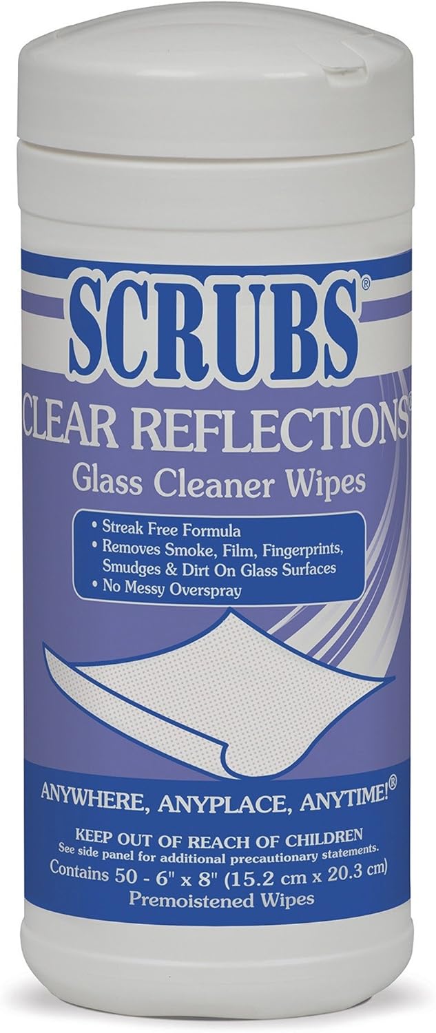 Amazon.com: SCRUBS® CLEAR REFLECTIONS® Glass Cleaner Wipes DYM 98556 ...