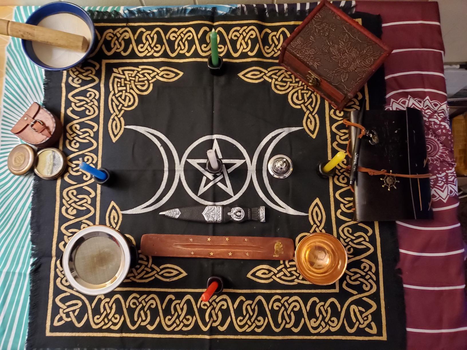 $11/mo - Finance Deluxe Wiccan Altar Supply Kit Featuring Pentagram ...