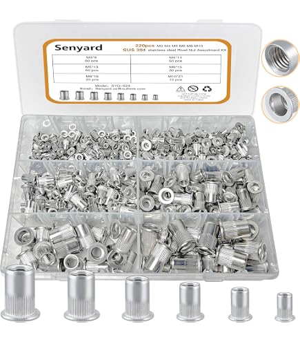 Rivet Nut 25-Pack Steel S (Rivnuts/Nutserts) - 1/4-20 Thread, TSBS420 ...