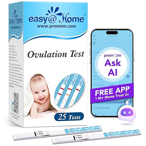 Easy@Home Ovulation Test Strips, 25 Pack Fertility Tests, Ovulation ...