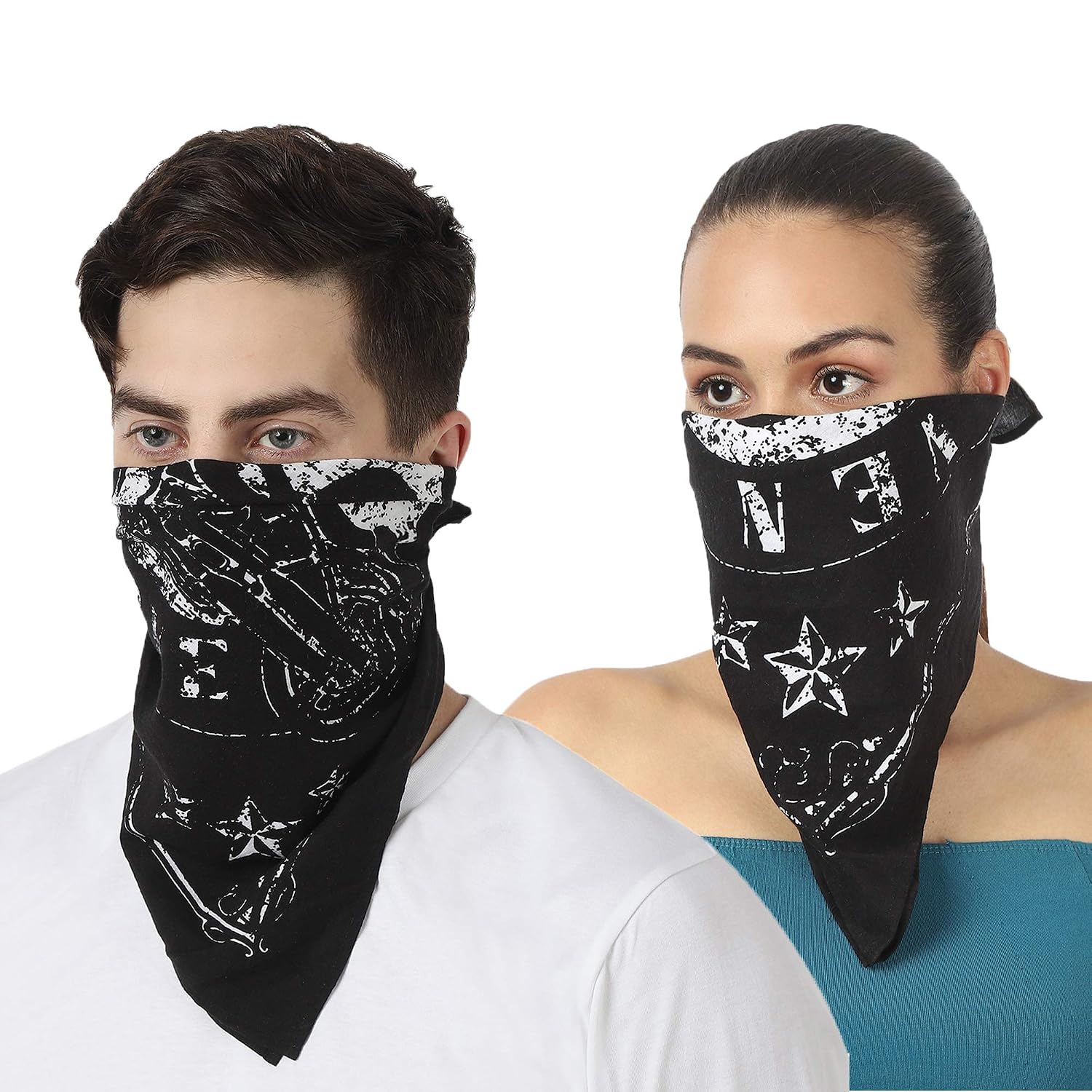 Buy Raven Curve Bandana for Men Women Cotton Fabric (Size - 22" X 22 ...