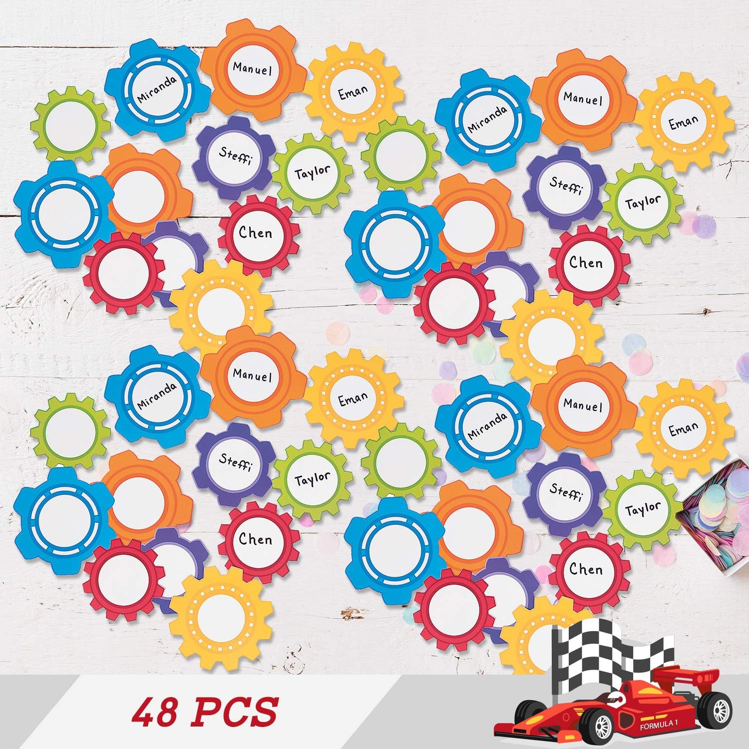 Fun Express Gear Cardstock Cutouts | 48 Count | Great for Classroom and ...