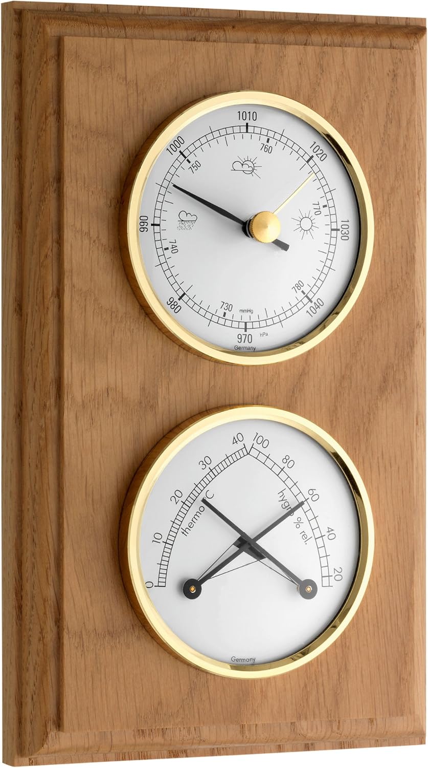 TFA 20.1087.01 Oak 2 Dial Indoor Analogue Weather Station – BigaMart