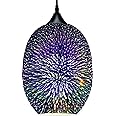 Modern 3D Fireworks Pendant Light 3D Colorful Glass Fireworks Art ...