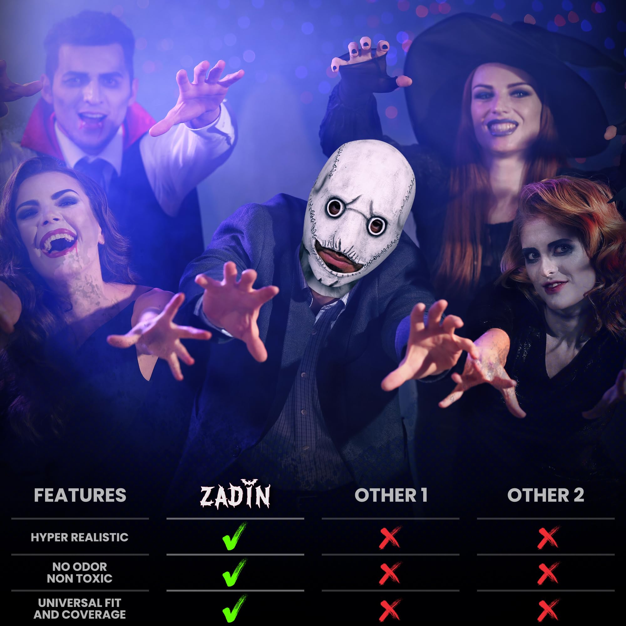 Mua Zadin Rock Star Mask, Knot Mask, Fans Authentic Halloween Cosplay ...