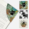 Amazon.com: Icycay Cute Black Cat Corner Bookmarks, Funny Leather Book ...