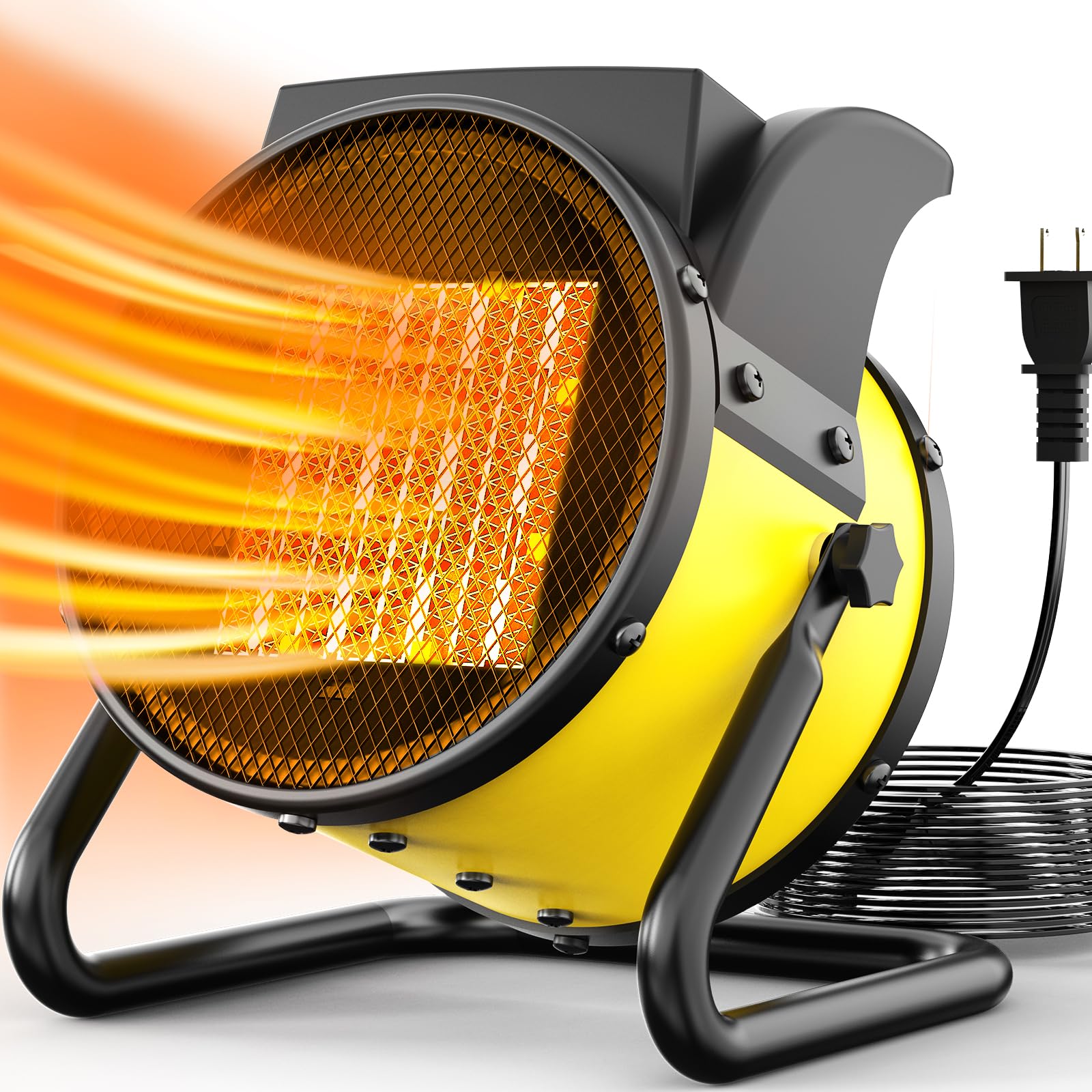 Outdoor Patio Heater, 1500W Electric Heater for Garage with Thermostat ...