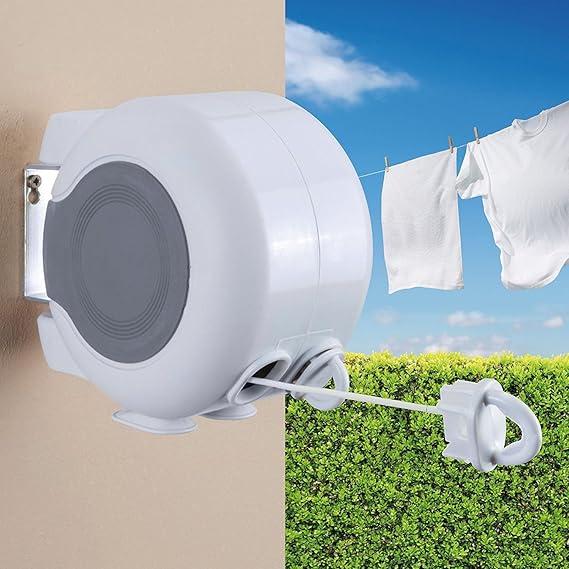 Taylor & Brown® Double Line 26m Indoor Outdoor Retractable Reel Clothes ...