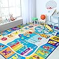 Amazon.com: Chicrug Educational Kid Area Rug for Playroom, 4x6 Feet TPR ...