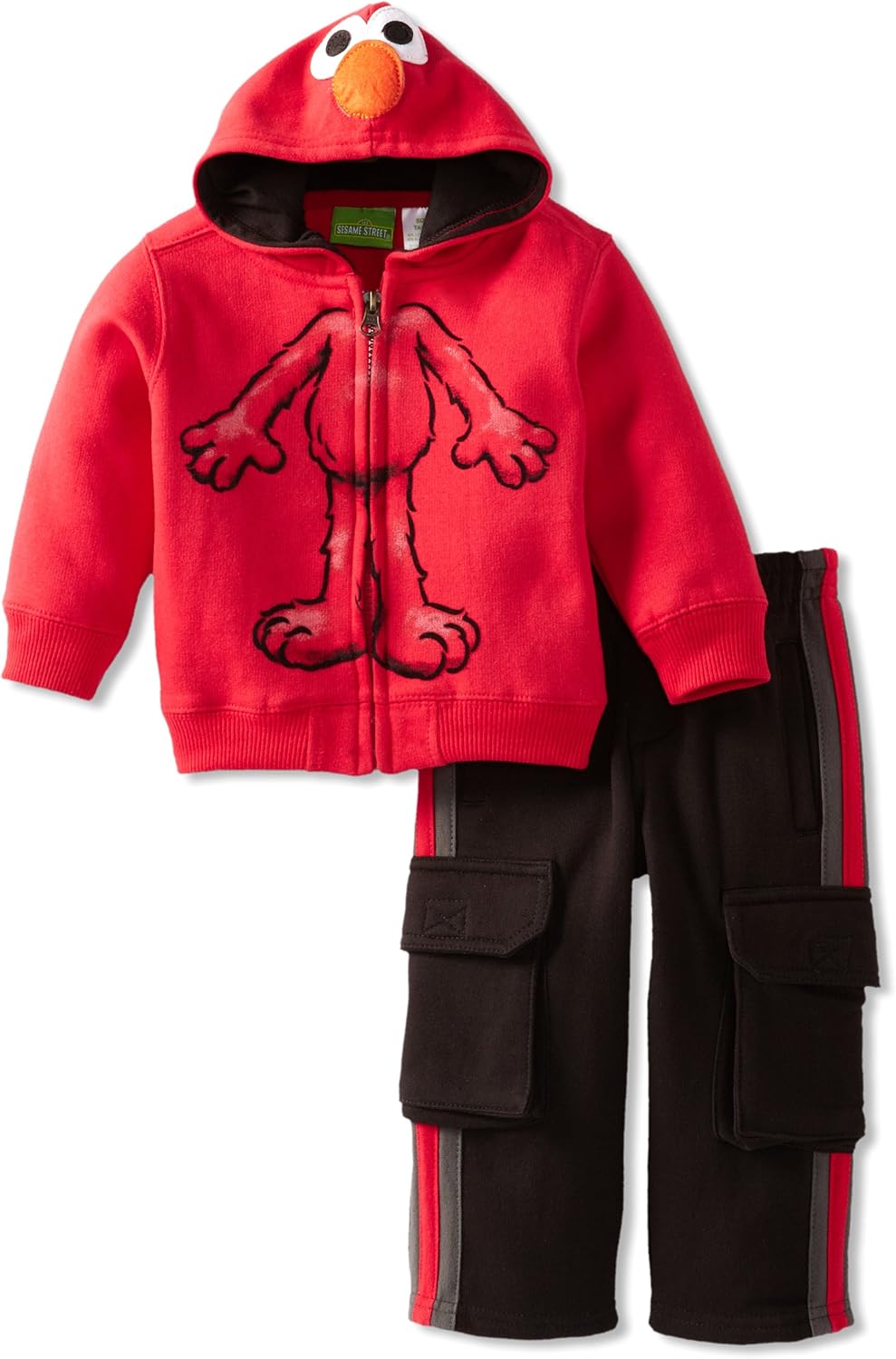 Amazon.com: Sesame Street Baby Boys' 2 Piece Hooded Elmo Jacket and ...