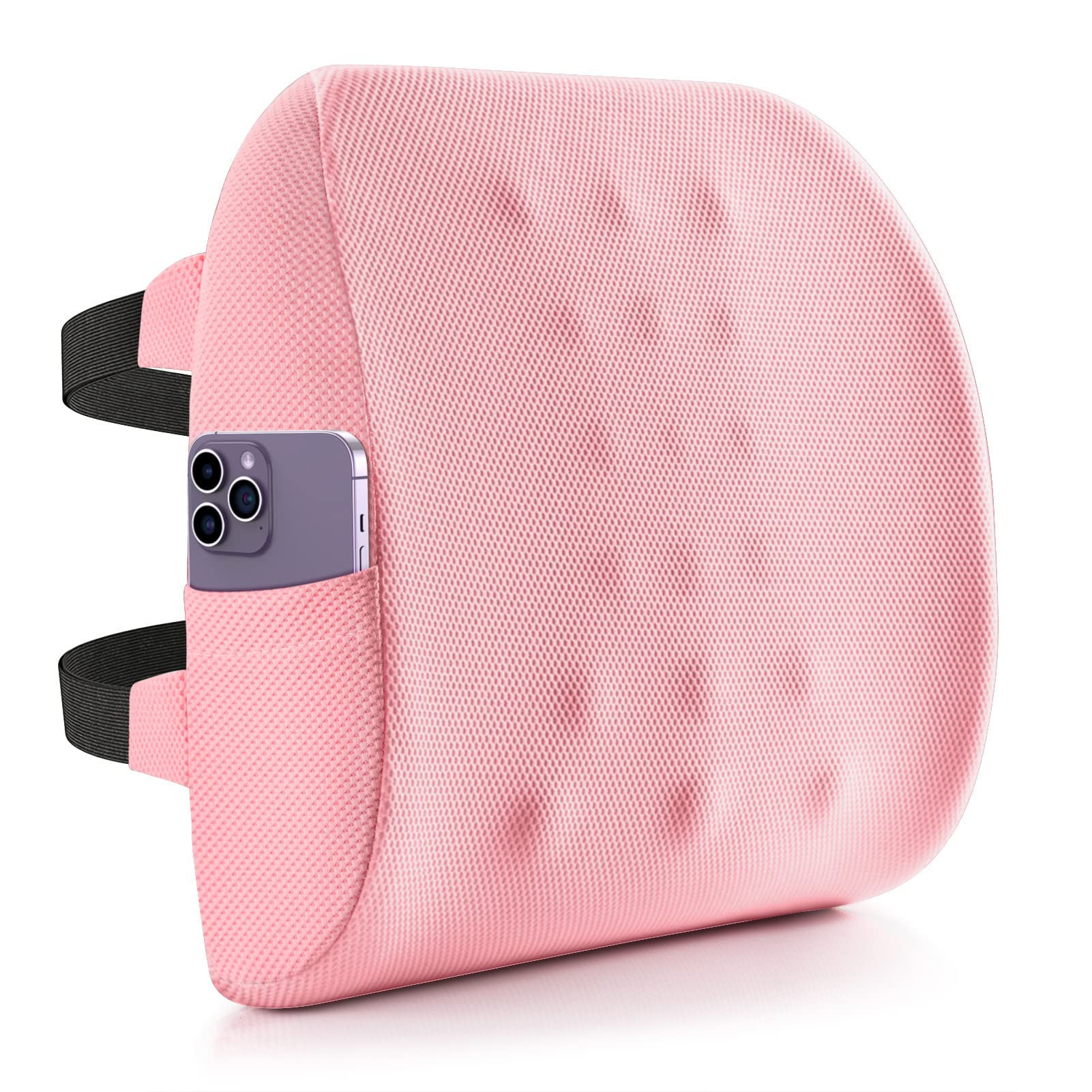 Fyore Lumbar Pillow Memory Foam Back Support Cushion with Anti-Slip ...