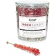 Amazon.com : Candy Envy - Red Rock Candy Sugar Sticks - Strawberry ...