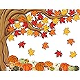 Amazon.com: NBjiuyin 4Ft Big Tree Bulletin Board Set Fall Autmun Tree ...