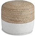 Signature Design by Ashley Sweed Valley Pouf - Comfortable Pouf & Ottoman - Casual - Natural ...