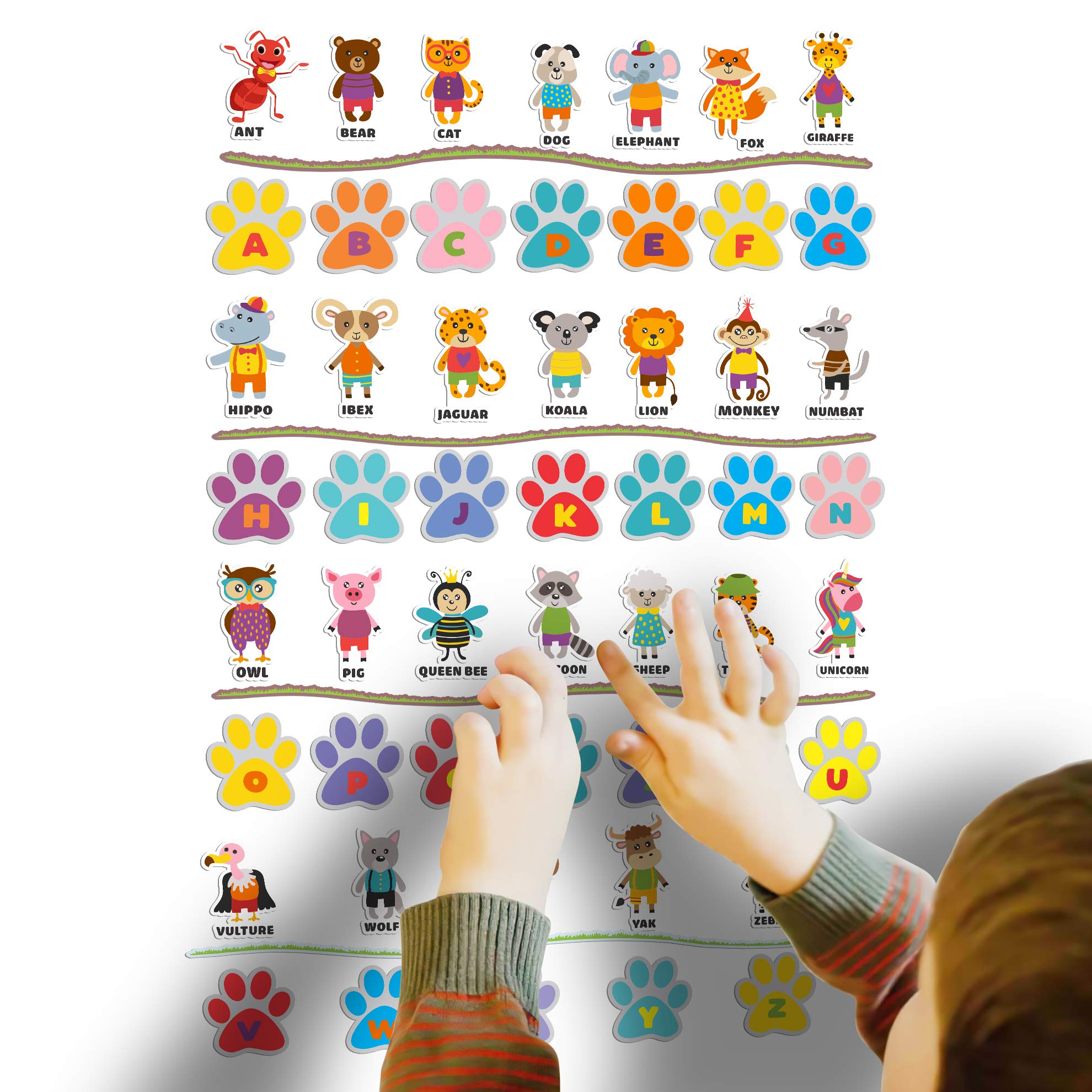 Buy HK Studio Learning Stickers, Cute Animal Alphabet Stickers, ABC ...