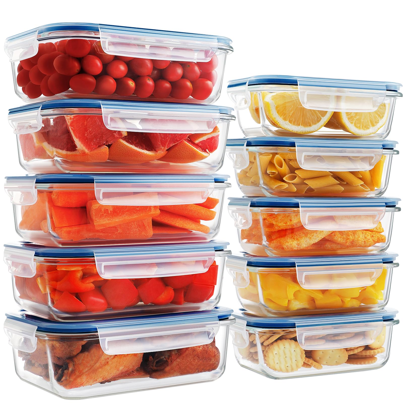 **Missing One** HOMBERKING 10 Pack Glass Meal Prep Containers, Glass ...