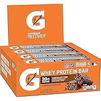 Amazon.com : Gatorade Whey Protein Recover Bar, Chocolate Chip, 2.8 ...