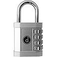 Padlock 4 Digit Combination Lock - for Gym School Locker, Outdoor Gate ...