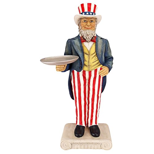 Design Toscano Uncle Sam Yankee Doodle Dandy Butler Pedestal Sculptural ...