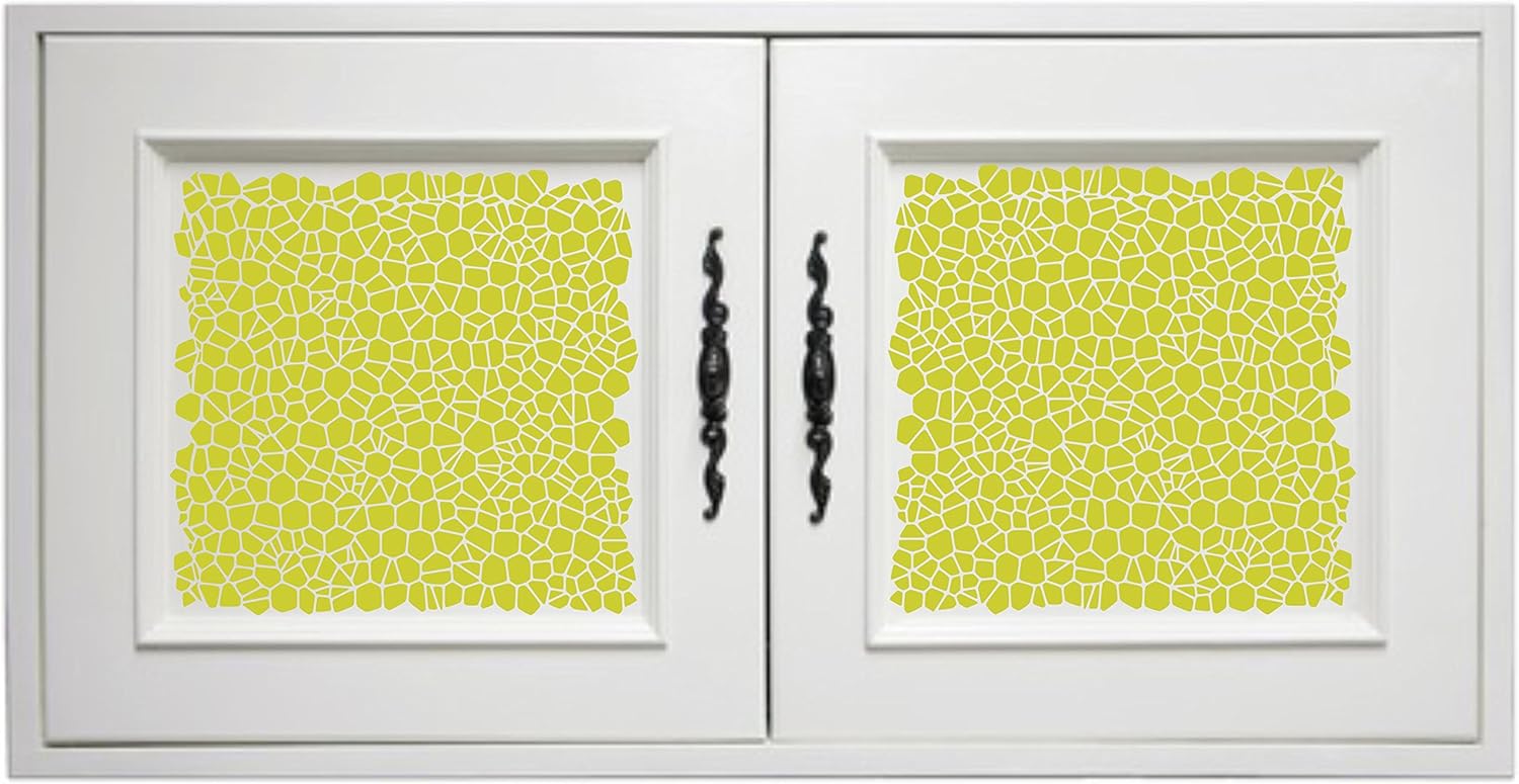 Crackle Pattern Stencil – 35.5 x 35.5cm (L) – Reusable Large Abstract ...