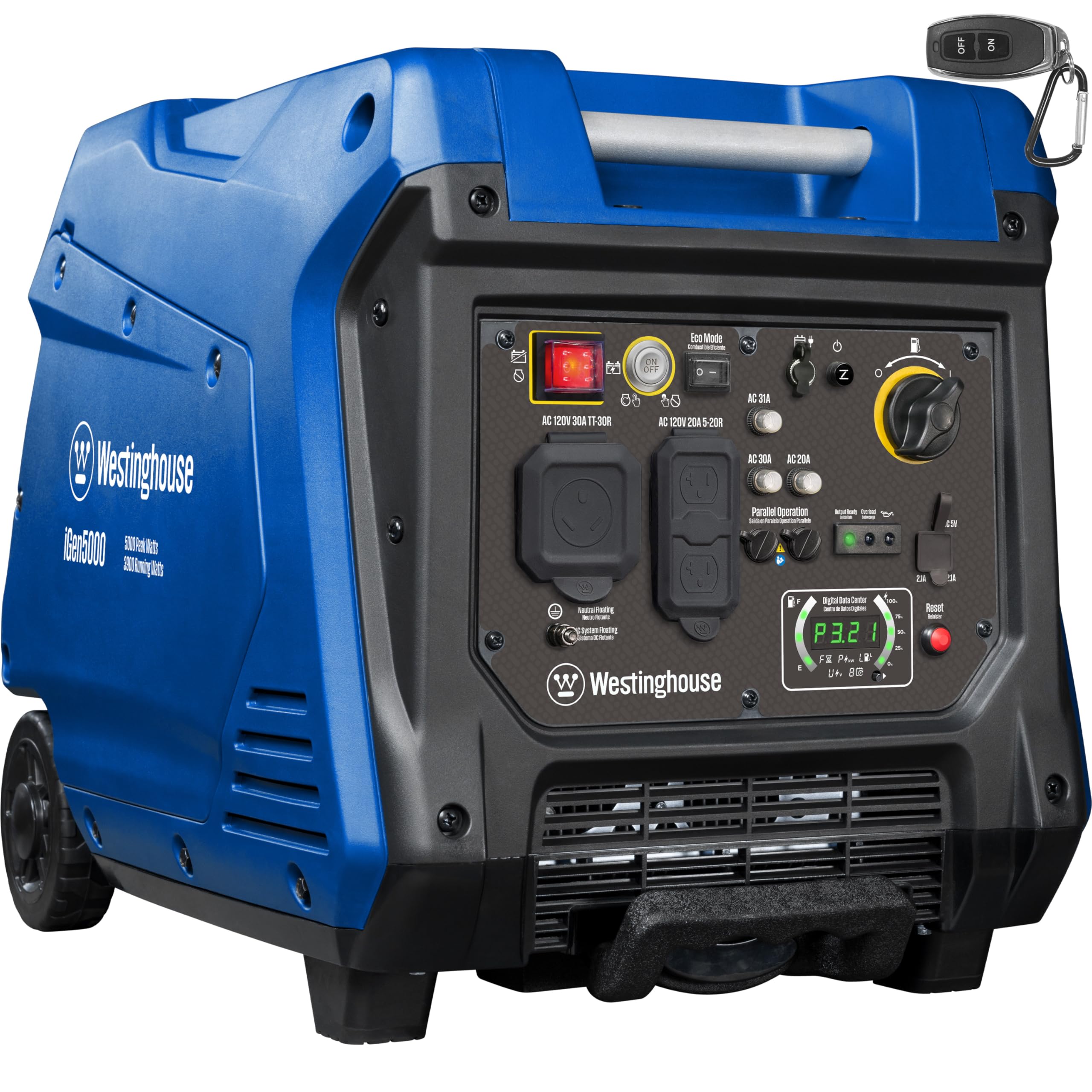 Westinghouse 5000 Peak Watt Super Quiet Portable Inverter Generator ...