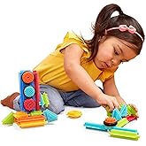 Amazon.com: Battat- Bristle Blocks- STEM Interlocking Building Blocks- 112 pc Playset ...