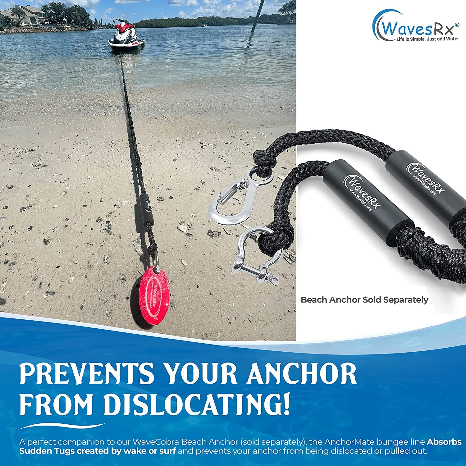Mua AnchorMate Bungee Line - Elastic Anchoring Rope Stretches to Absorb ...