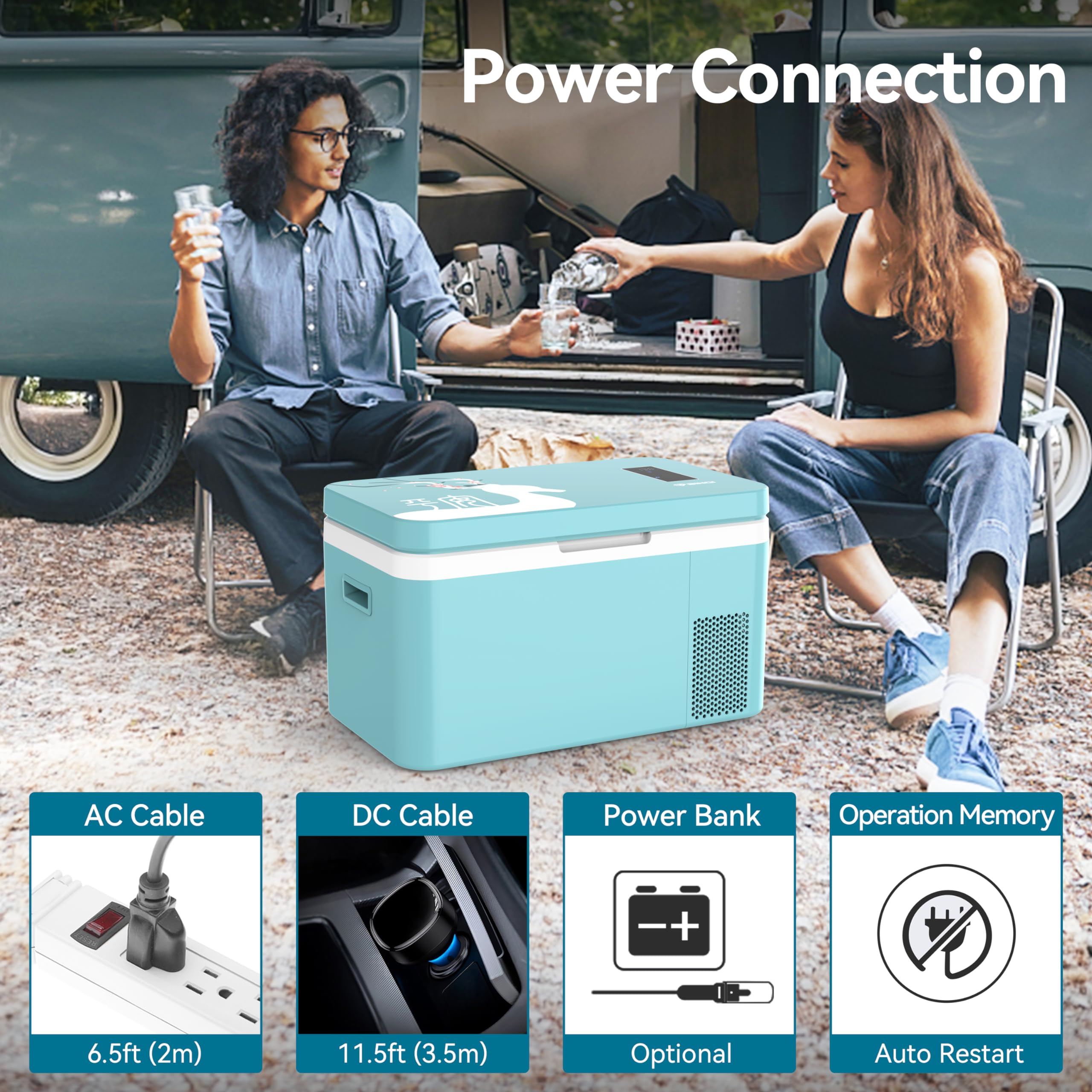 Mua Megiu 12 Volt Car Refrigerator Dual Zone 25 Quart Portable Freezer ...