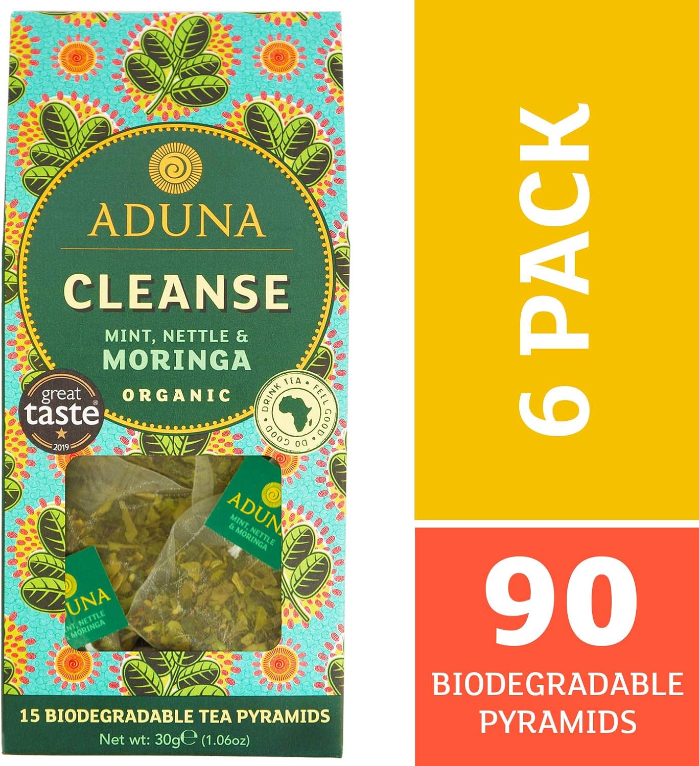 Aduna Cleanse | Super-Tea | Moringa, Mint & Nettle | Organic | 15 ...