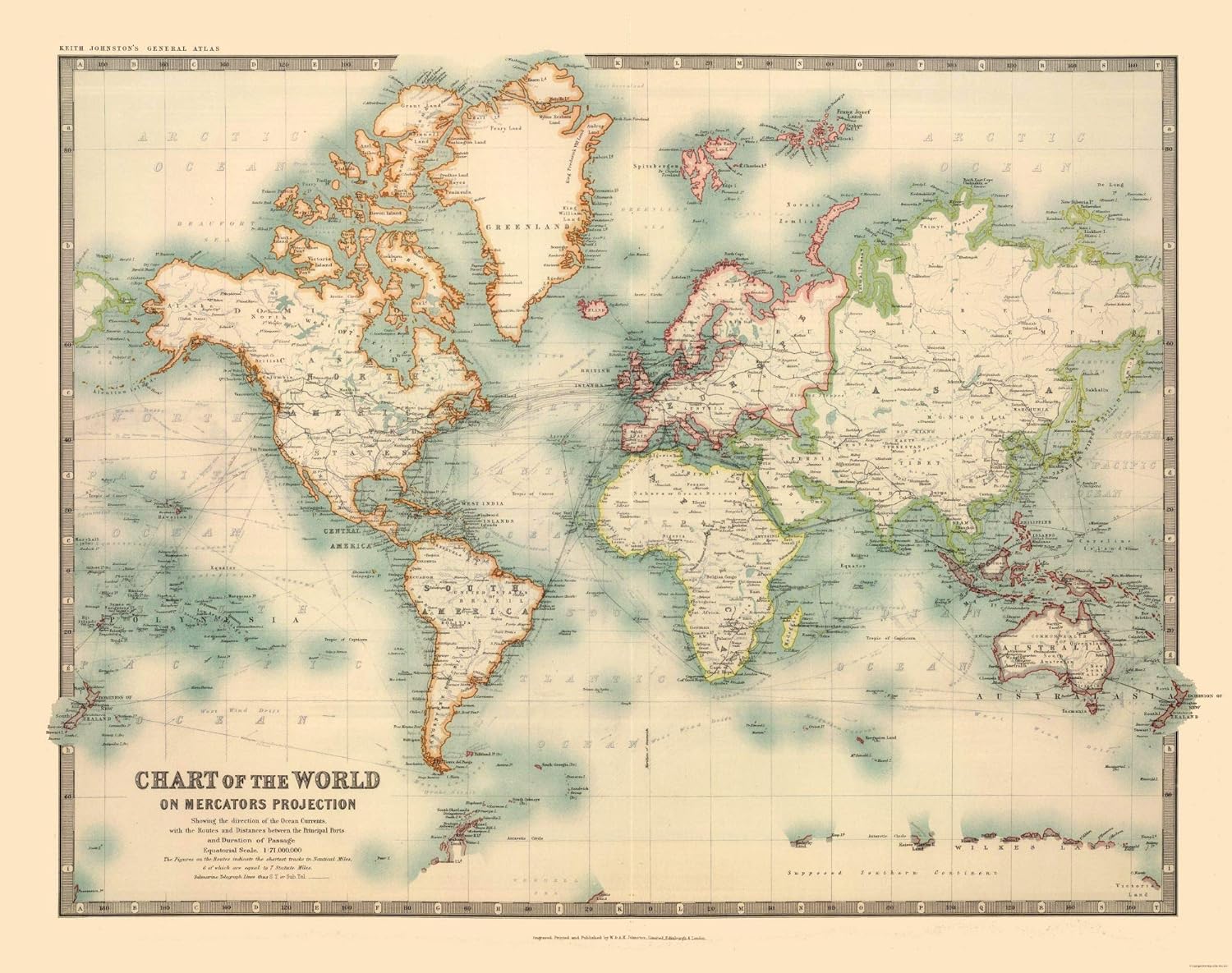 Amazon.com: MAPS OF THE PAST World Chart - Johnson - 23.00 x 29.11 ...