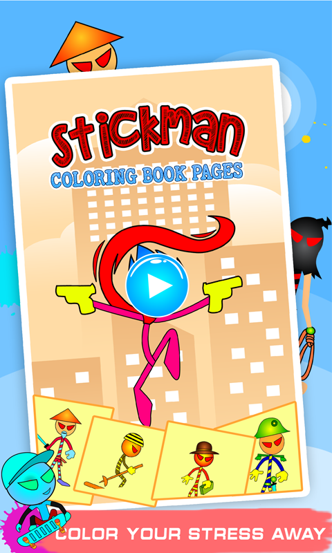 Stickman Hero Coloring Book Pages Draw and Paint : Amazon.ca: Apps for ...