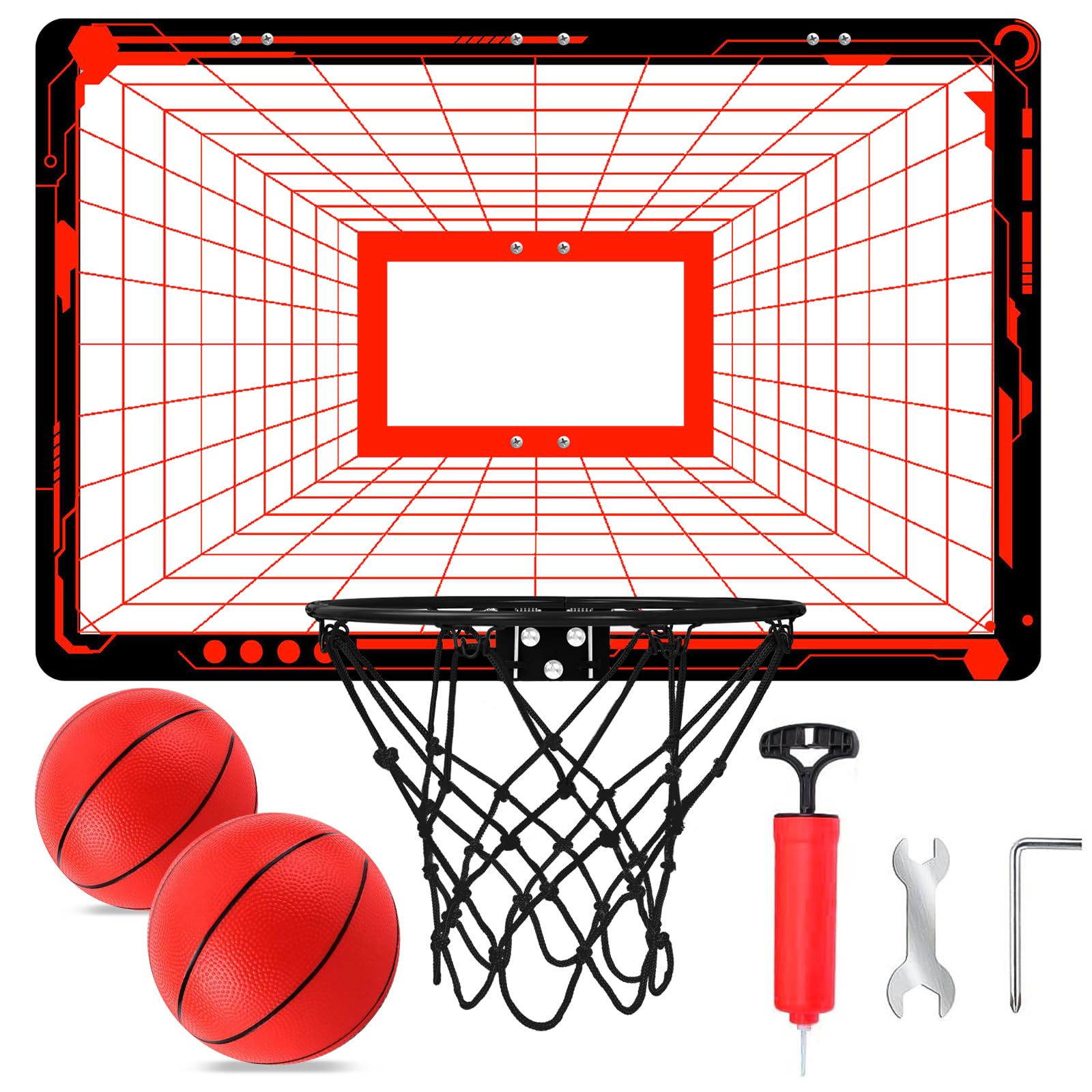 Upgrade Basketball Hoop Set - Extra Large 26" x 17" Pro Indoor ...