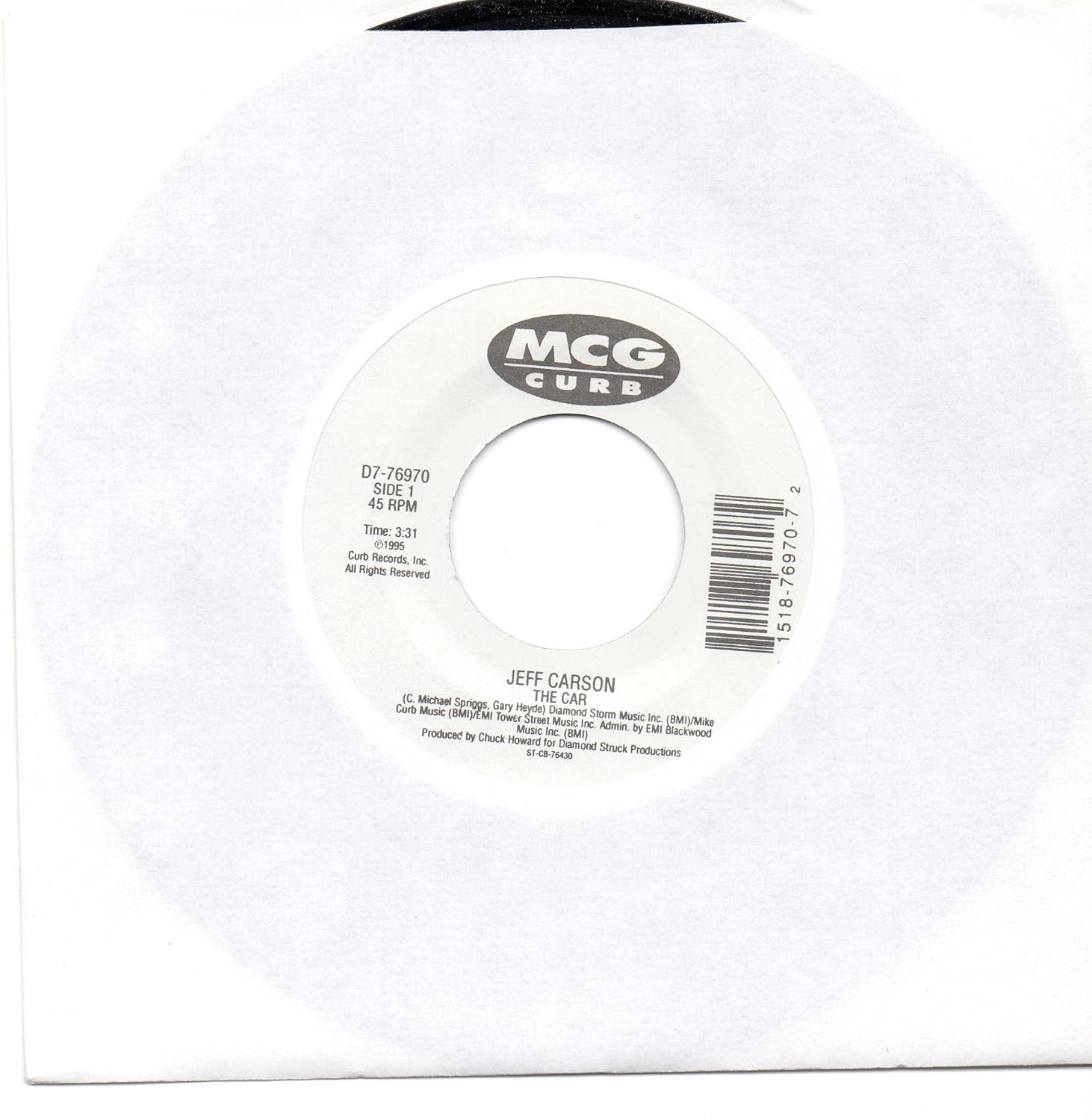 Jeff Carson - The Car=b/w= Holdin' on to Something=7" 45record - Amazon ...