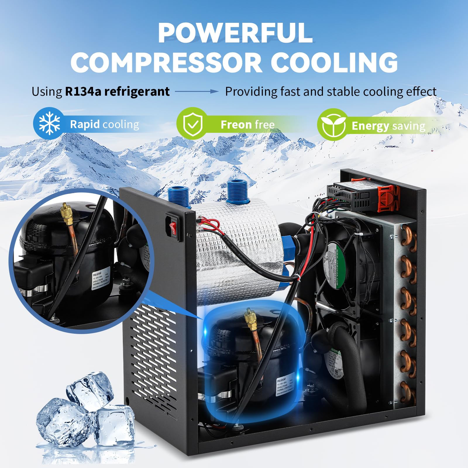 Mua Aquarium Chiller, 42Gal 1/10 HP Aquarium Cooler Water Chiller with ...
