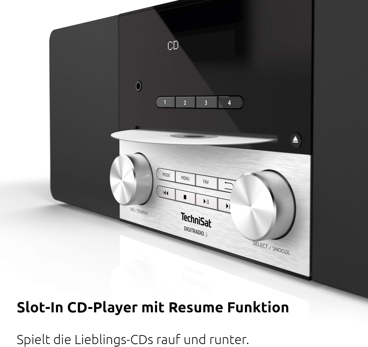 TechniSat Digitradio 3 DAB+ Radio - Kompaktanlage (UKW, Bluetooth)