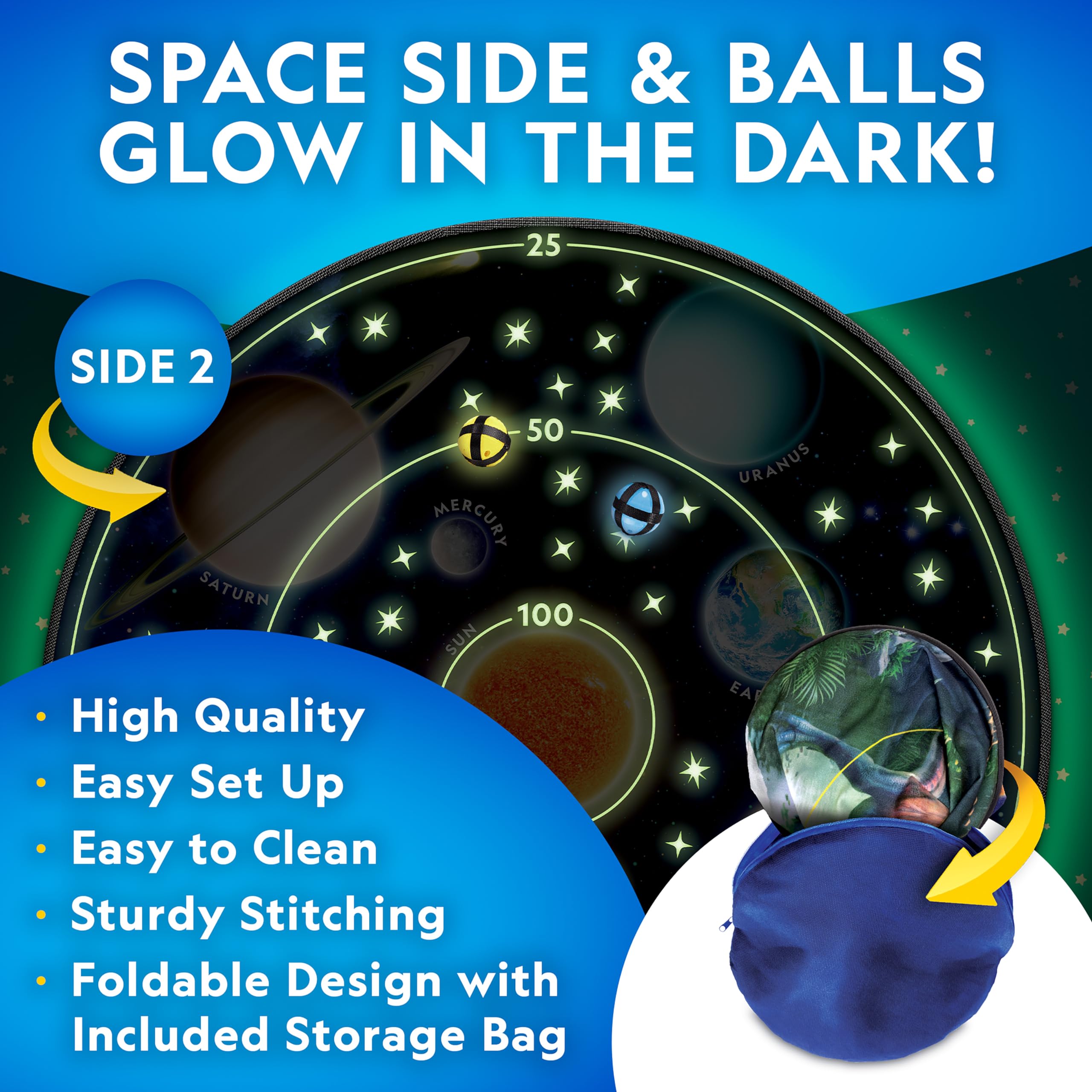 Mua NATIONAL GEOGRAPHIC Kids Glow in The Dark Dart Board for Kids ...