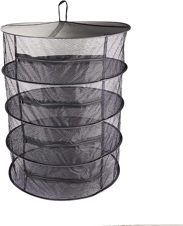 Fasmov 2ft Black Mesh Hanging Herb Drying Rack Dry Net 4 Layer ...