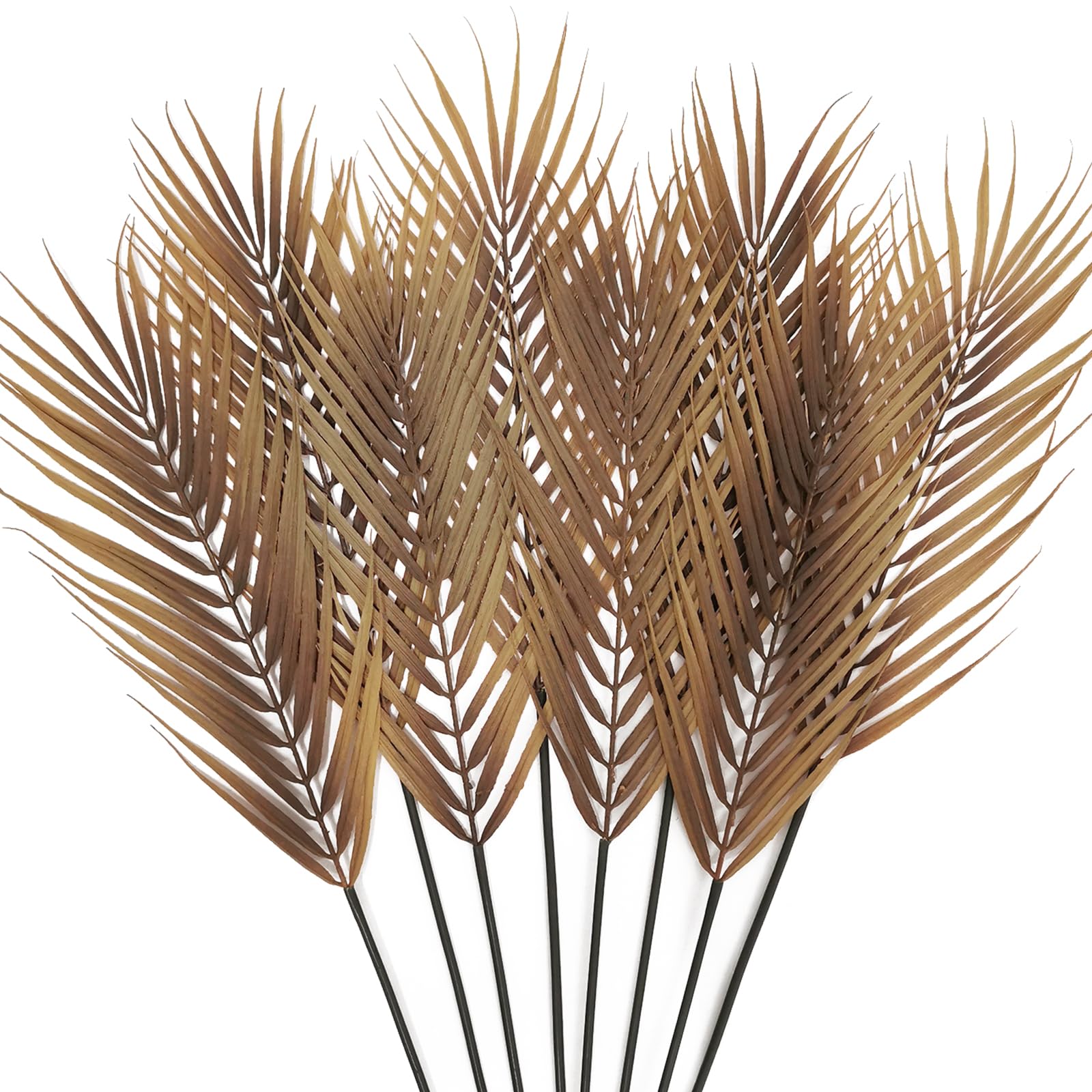SNAIL GARDEN 8Pcs Fall Artificial Palm Leaves, 26.4" Faux Palm Fronds ...