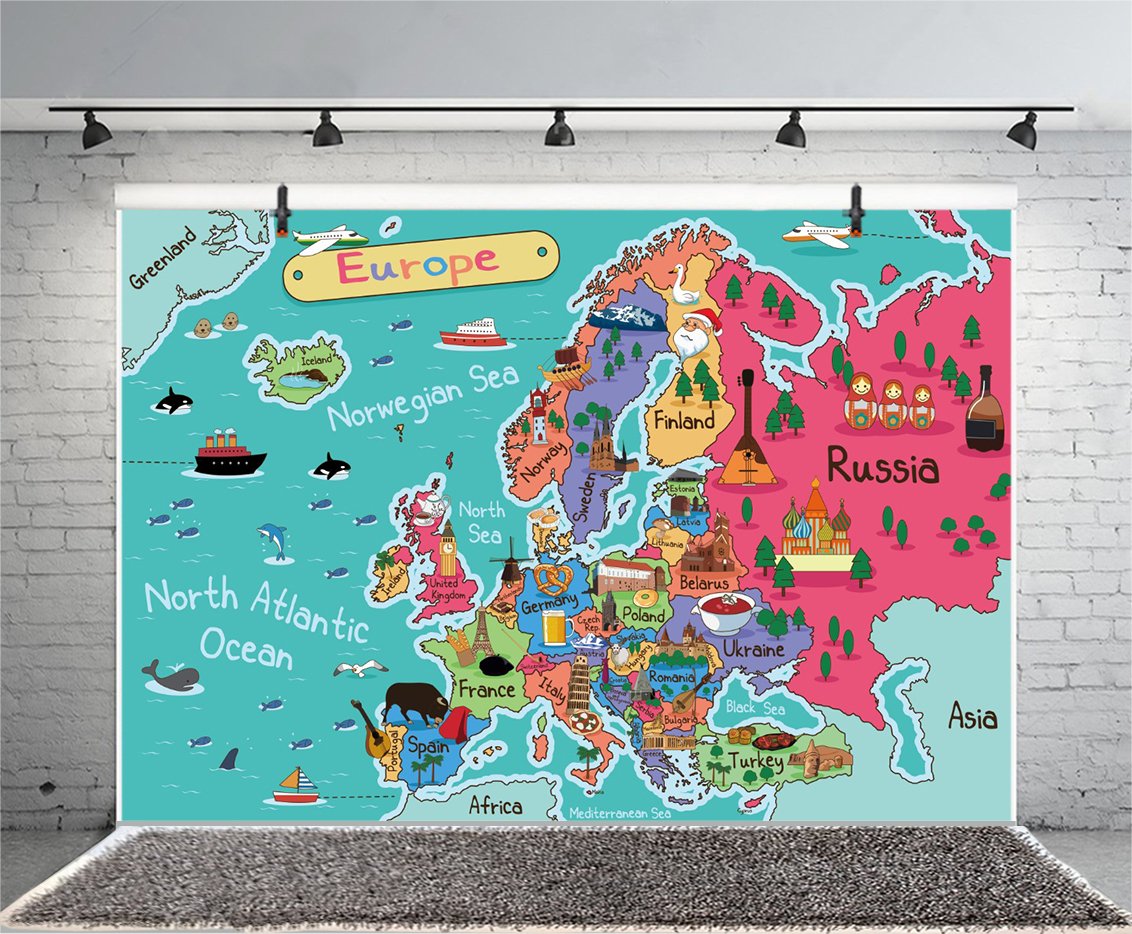 Vectorkunst Europe Cartoon Map Cartoon Map Europe Map Poster Size Images