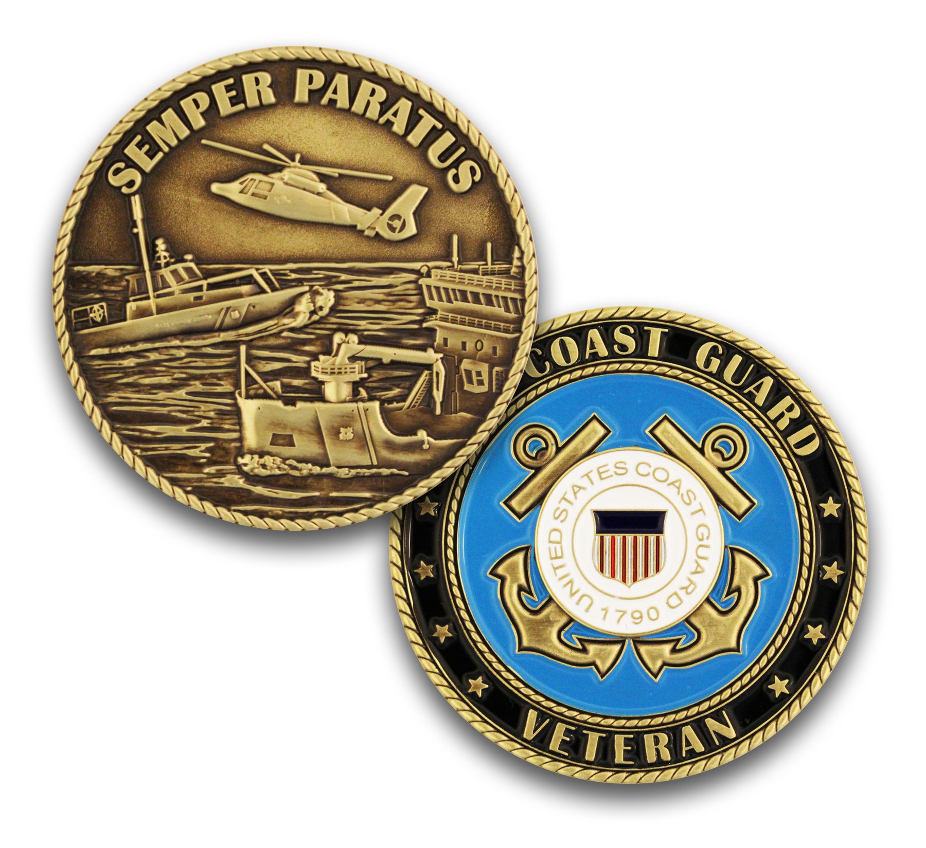 Amazon.com: Coast Guard Death Smiles Challenge Coin - USCC Military ...