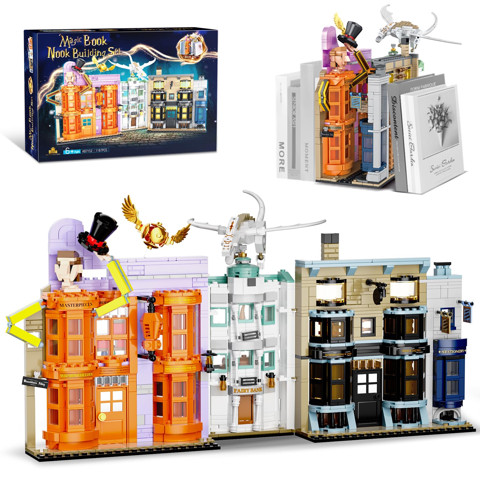 Harry Bookend Potter Alley of Diagon Book Nook Building Set Compatible ...