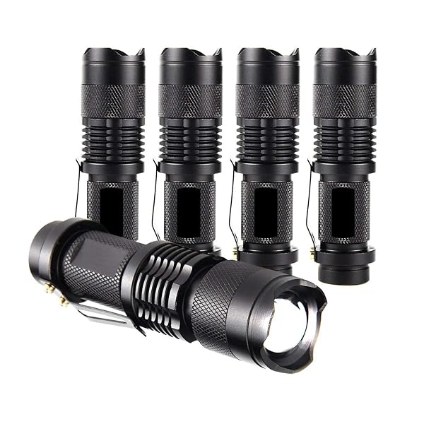 Mini CREE Led Flashlight Torch Zoom Light Charger 14500 Battery ...