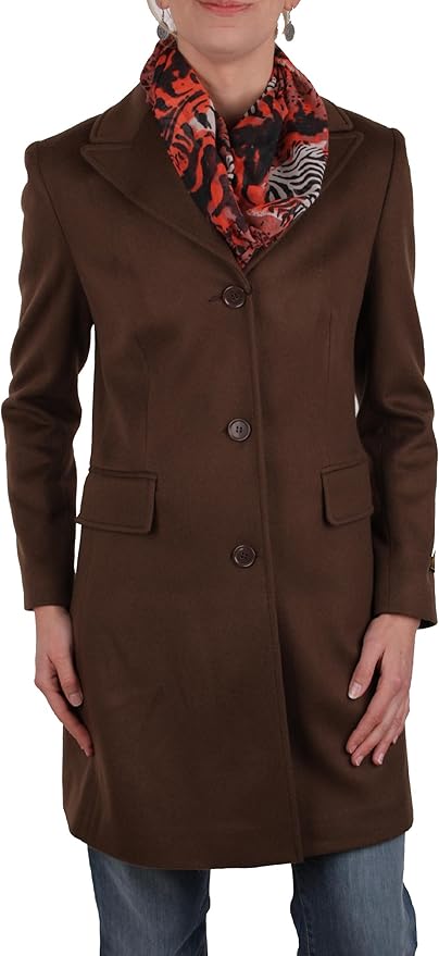 Verri Milano Women's Coat 100% Cashmere Black or Brown - Brown, 42 ...