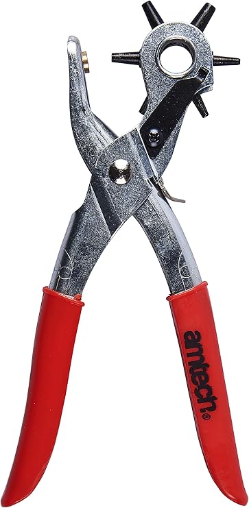 Amtech B1400 Revolving Leather Punch Plier, Hole Puncher for Belt ...