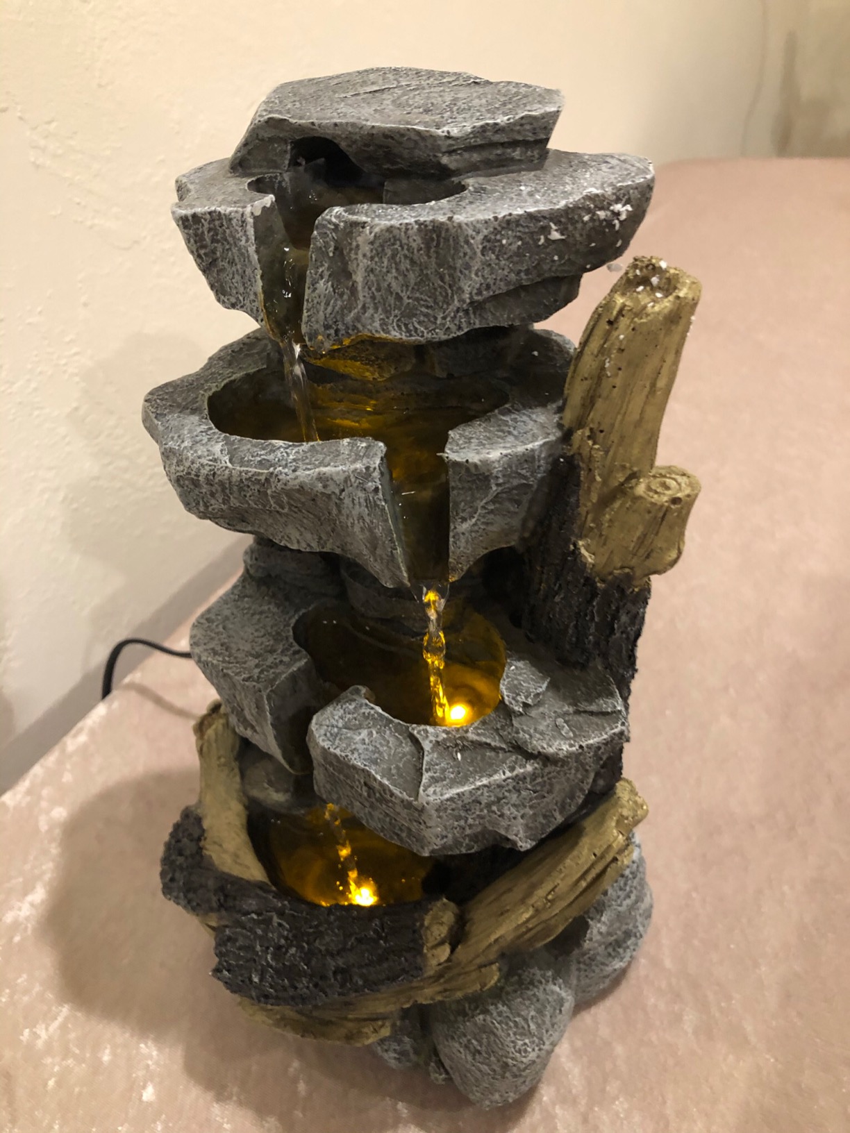 Tabletop Water Fountain Rock Falls at Margurite Stokes blog